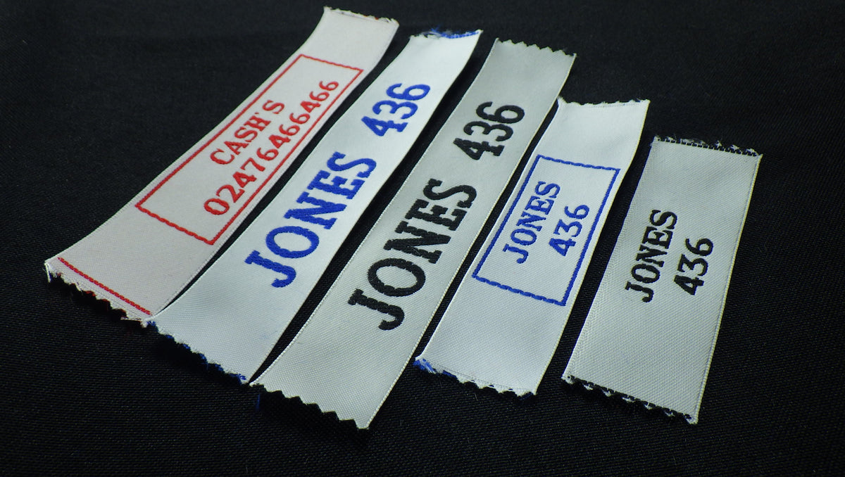 25mm Large Woven Name Tapes (1 LINE) – Cash's Nametapes Shop
