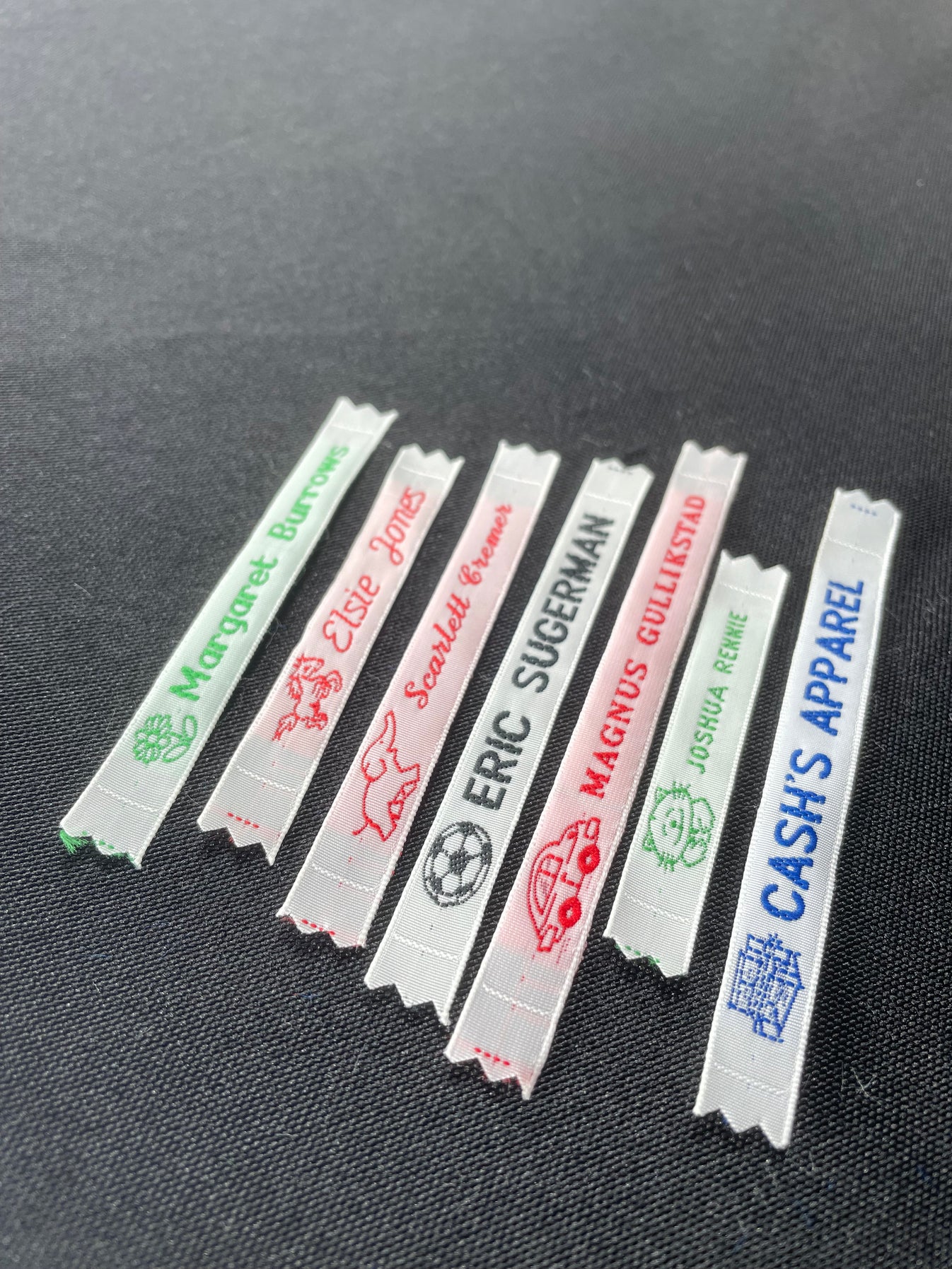 8mm Woven Name Tapes – Cash's Nametapes